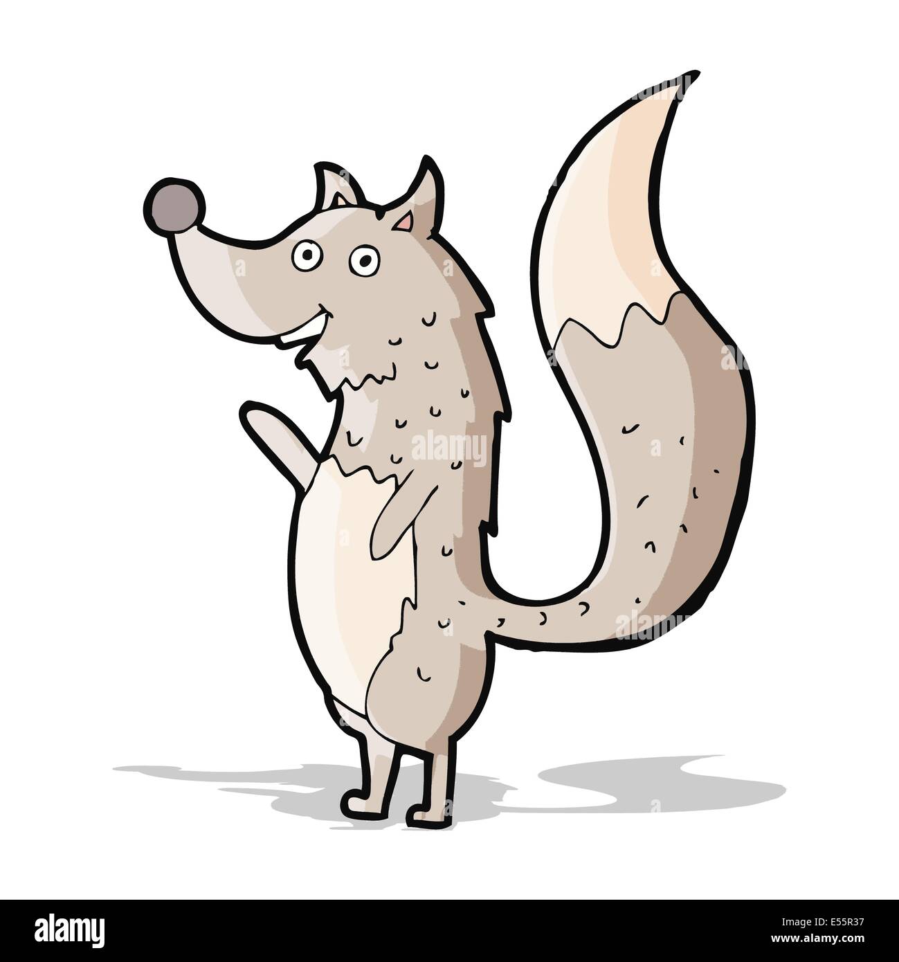 cartoon waving wolf Stock Vector Image & Art - Alamy