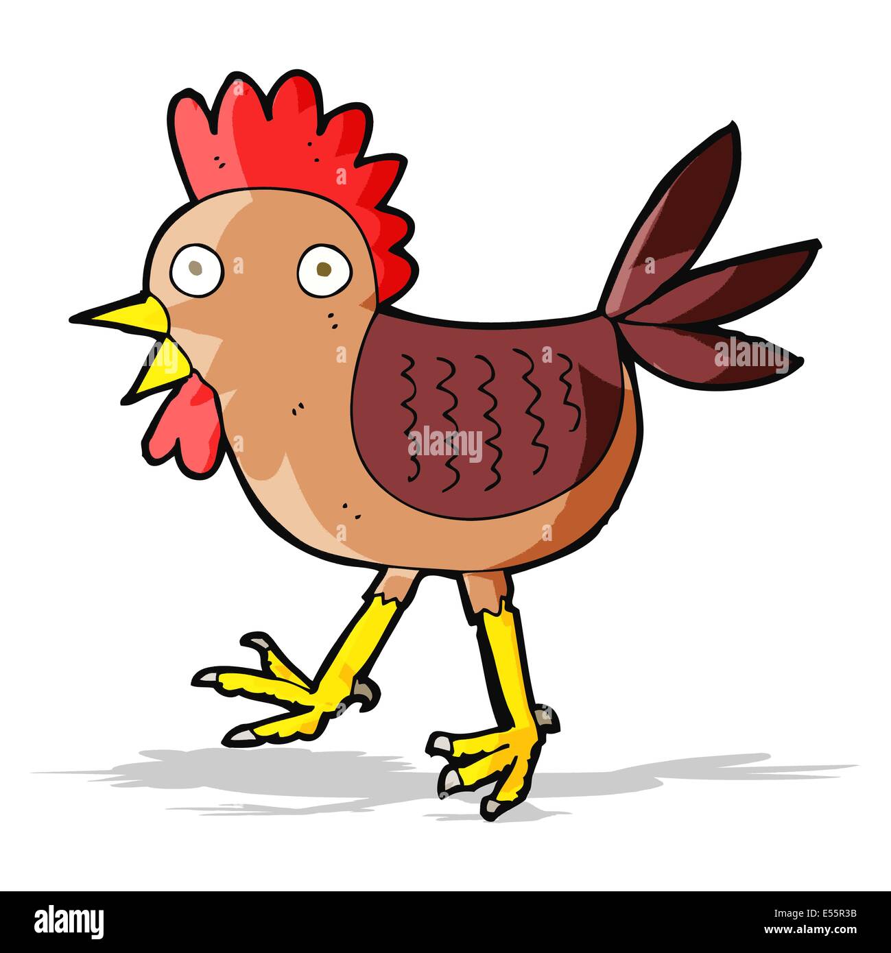 funny cartoon chicken Stock Vector Image & Art - Alamy