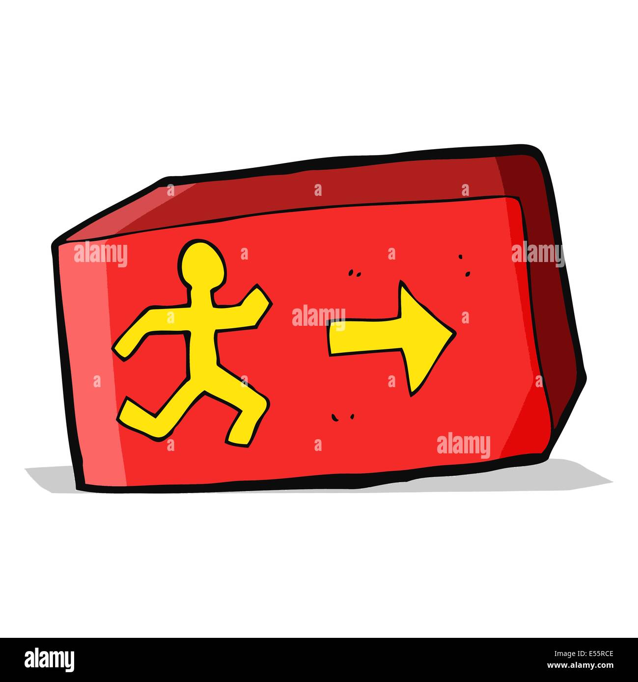 cartoon exit sign Stock Vector Image & Art - Alamy