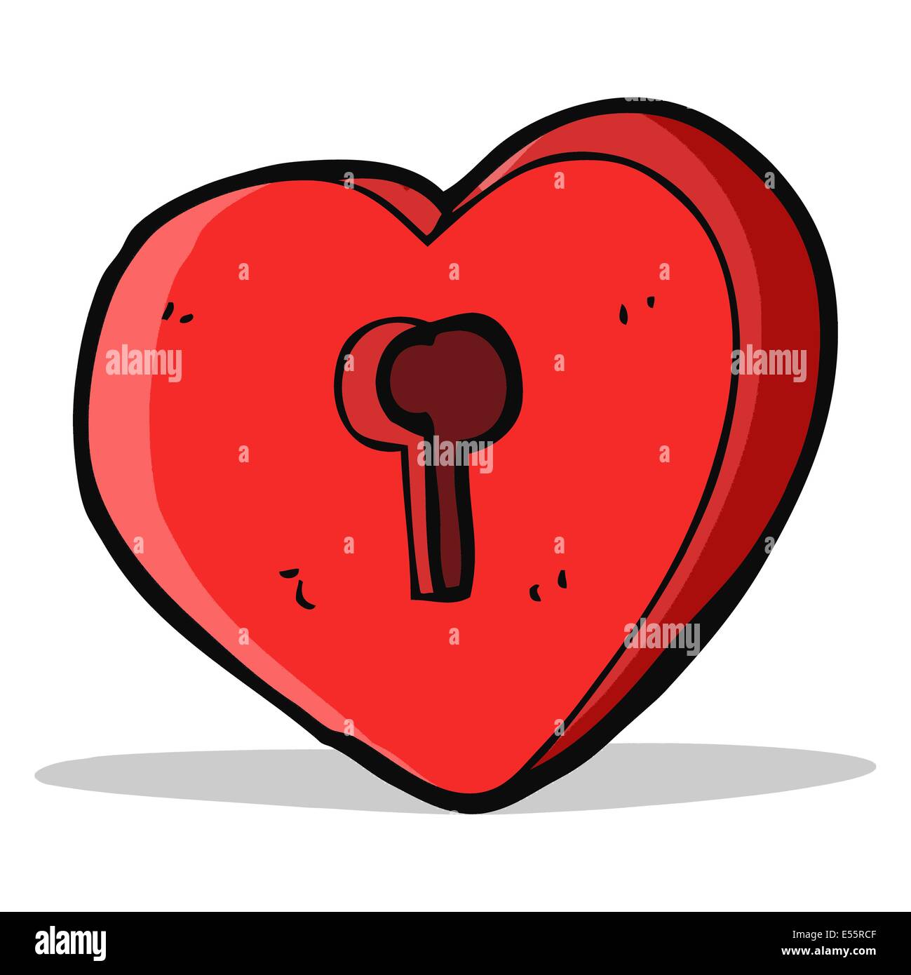 cartoon heart with keyhole Stock Vector Image & Art - Alamy