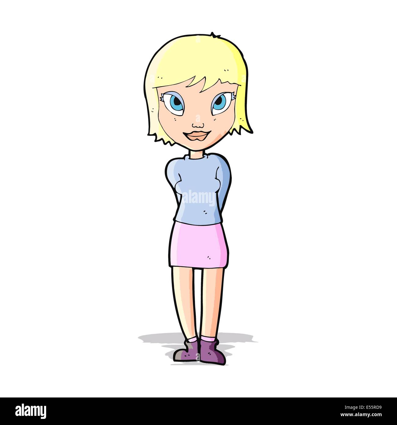 cartoon pretty girl Stock Vector Image & Art - Alamy