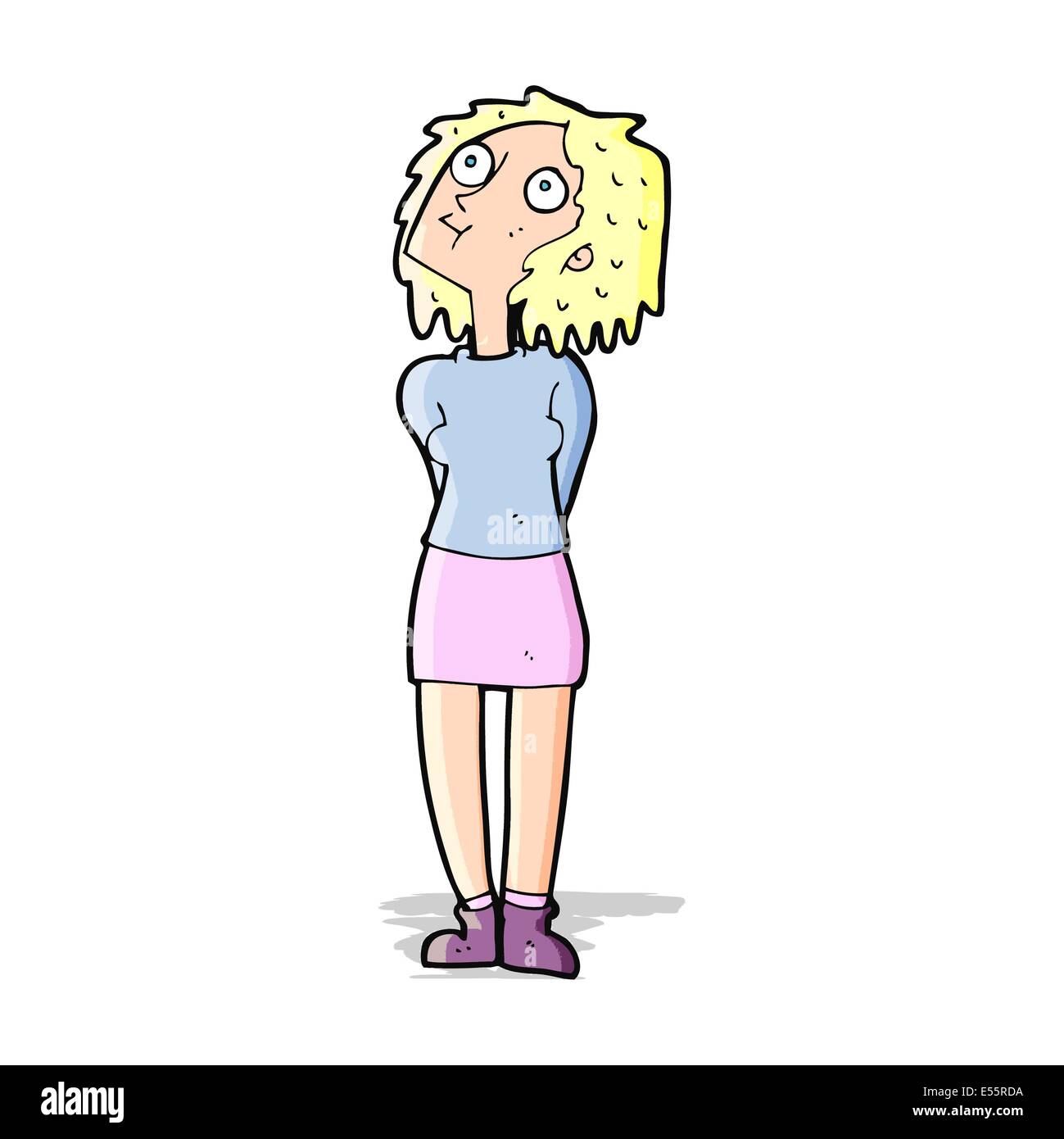 cartoon curious woman Stock Vector Image & Art - Alamy