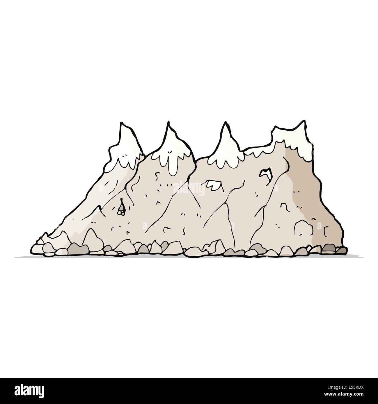 Cartoon mountain range Cut Out Stock Images & Pictures - Alamy
