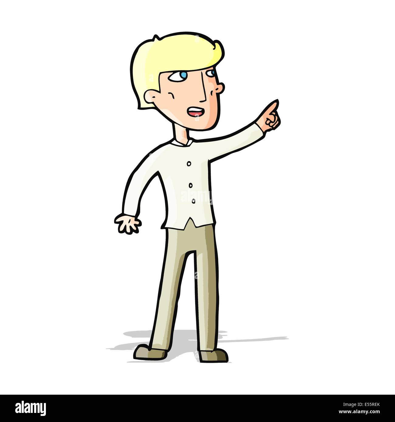 cartoon man pointing the way Stock Vector Image & Art - Alamy