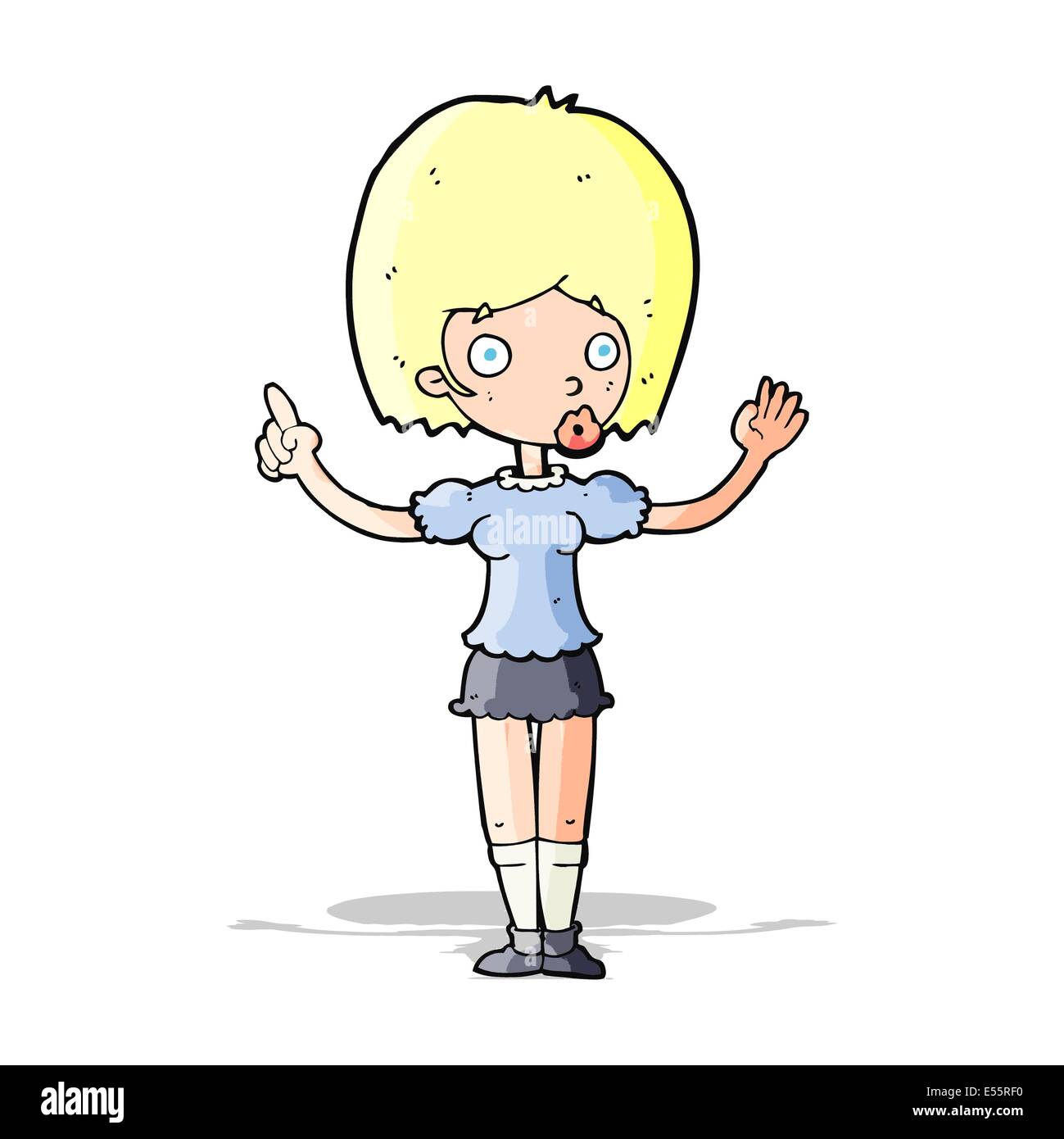 cartoon woman explaining her point Stock Vector Image & Art - Alamy