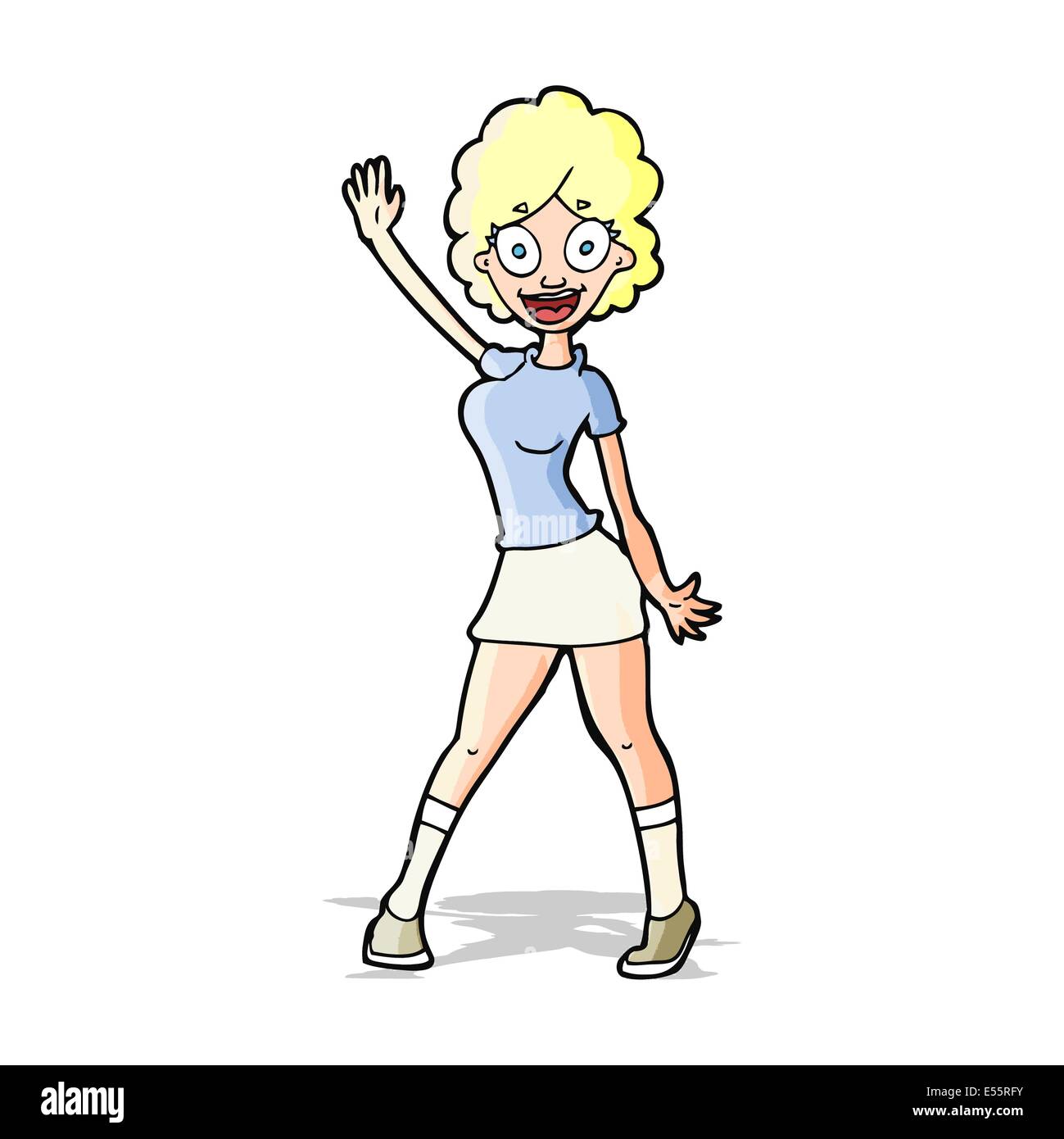 cartoon woman dancing Stock Vector Image & Art - Alamy