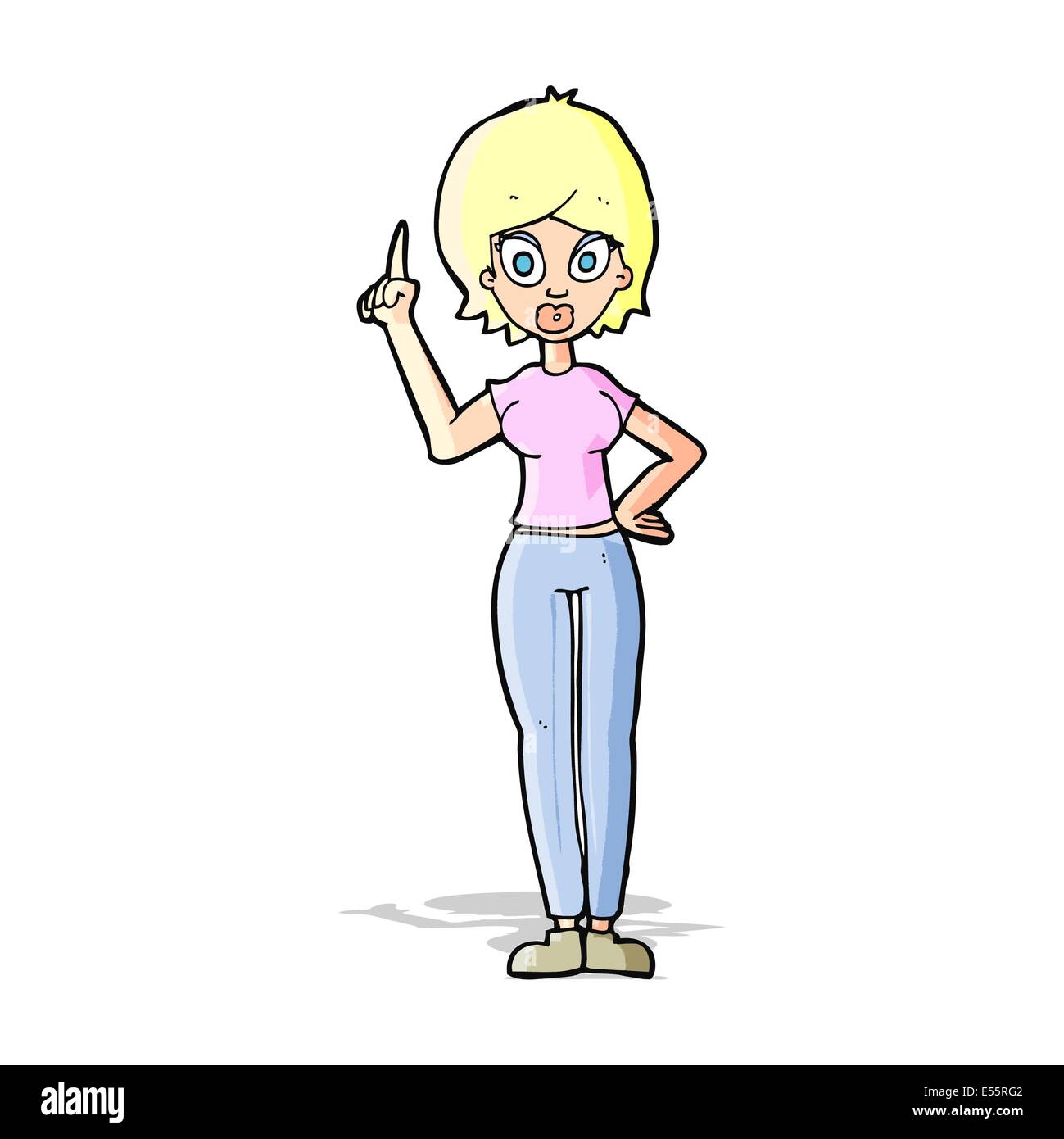 cartoon woman explaining her point Stock Vector Image & Art - Alamy