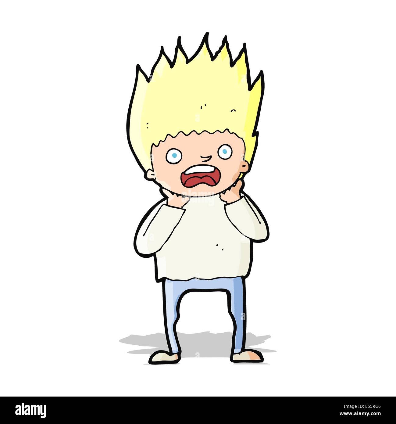 cartoon man panicking Stock Vector Image & Art - Alamy