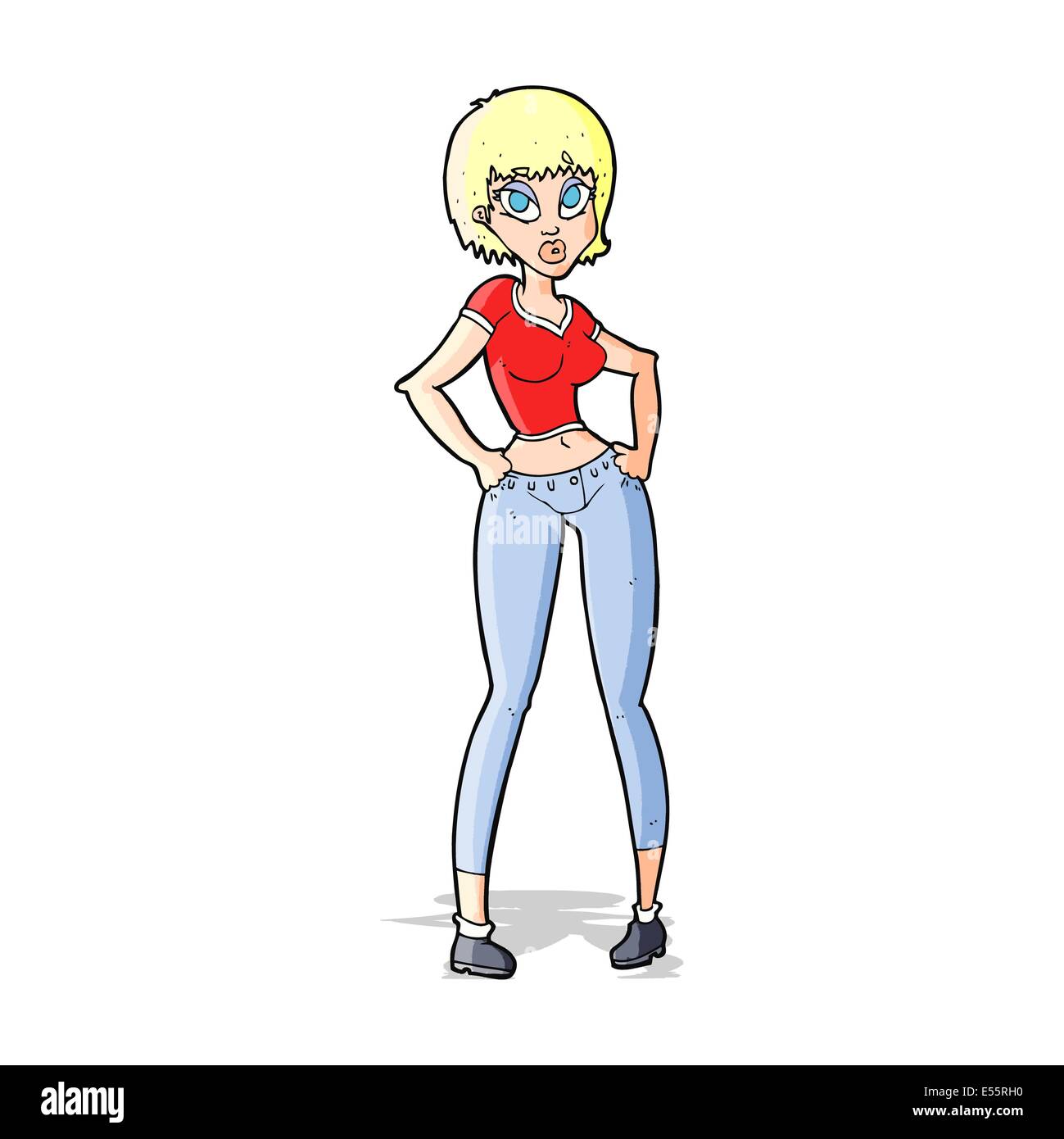 cartoon pretty woman Stock Vector Image & Art - Alamy