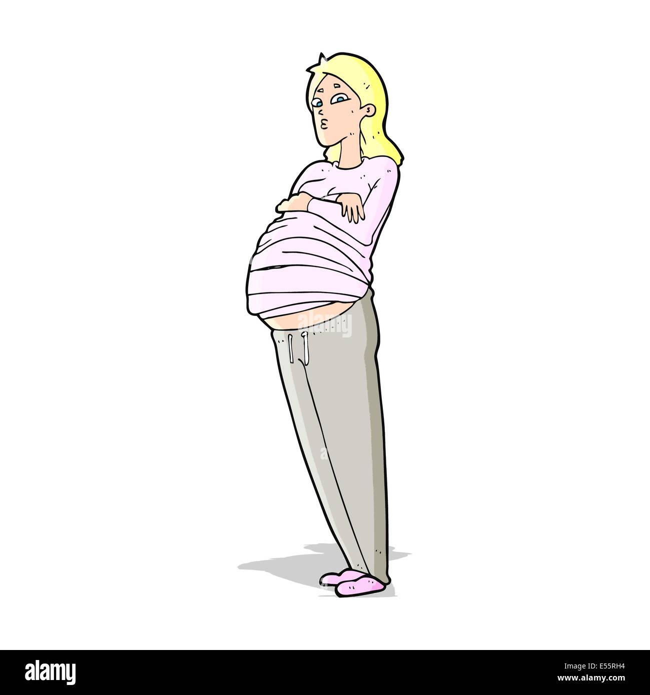 cartoon pregnant woman Stock Vector Image & Art - Alamy