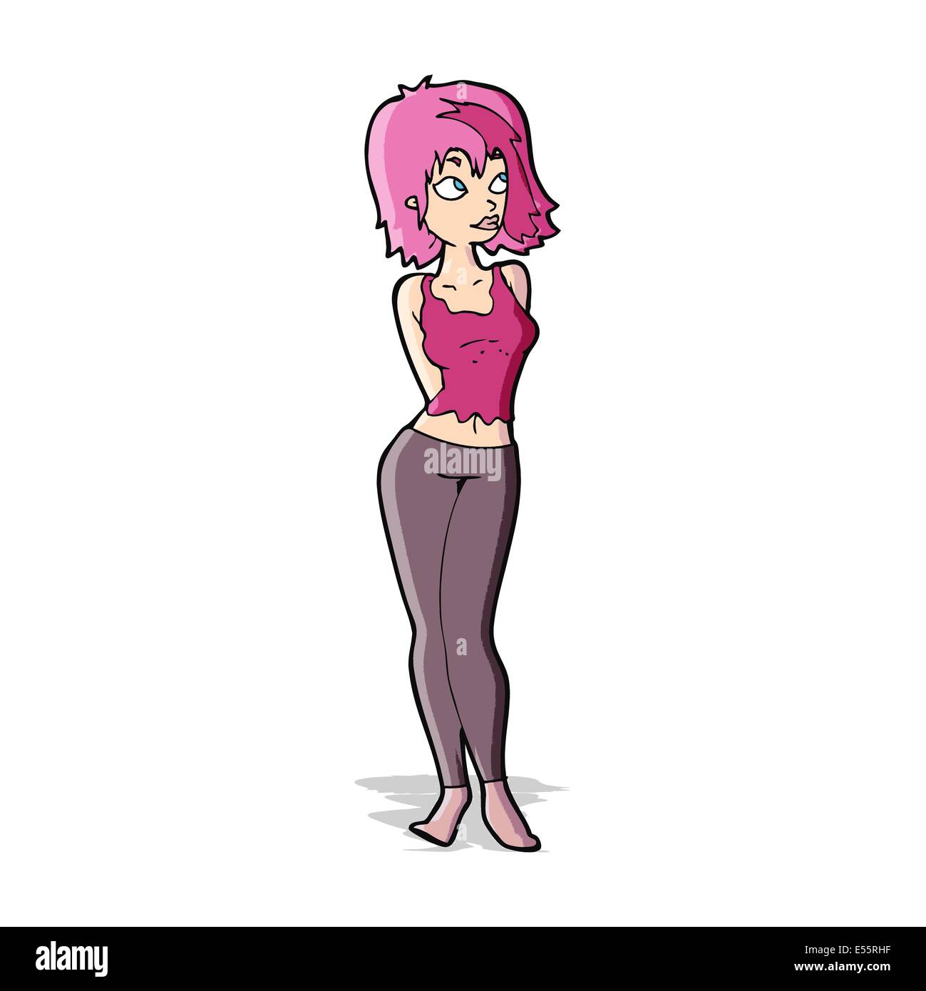 cartoon attractive girl Stock Vector Image & Art - Alamy