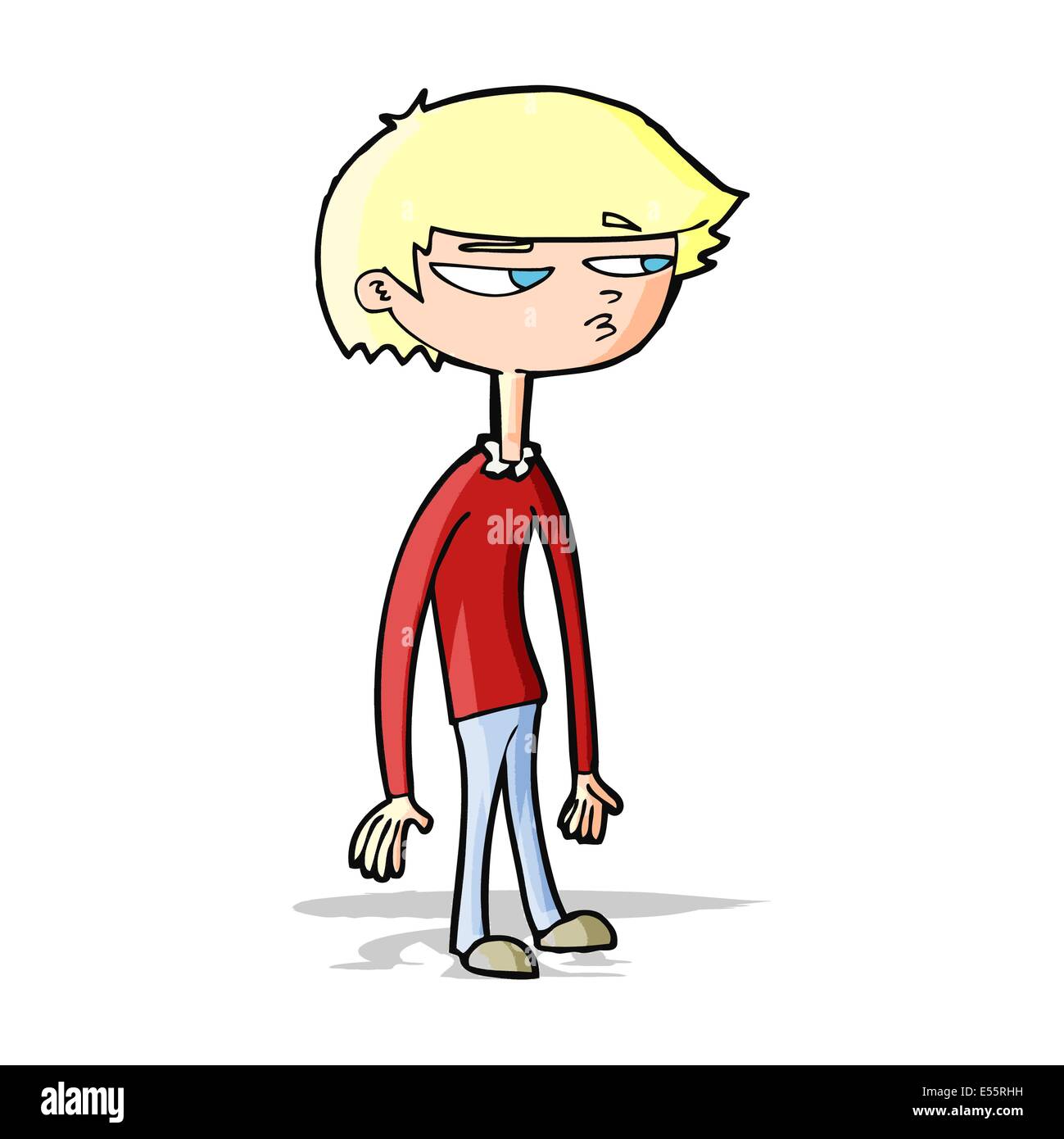 cartoon suspicious boy Stock Vector Image & Art - Alamy