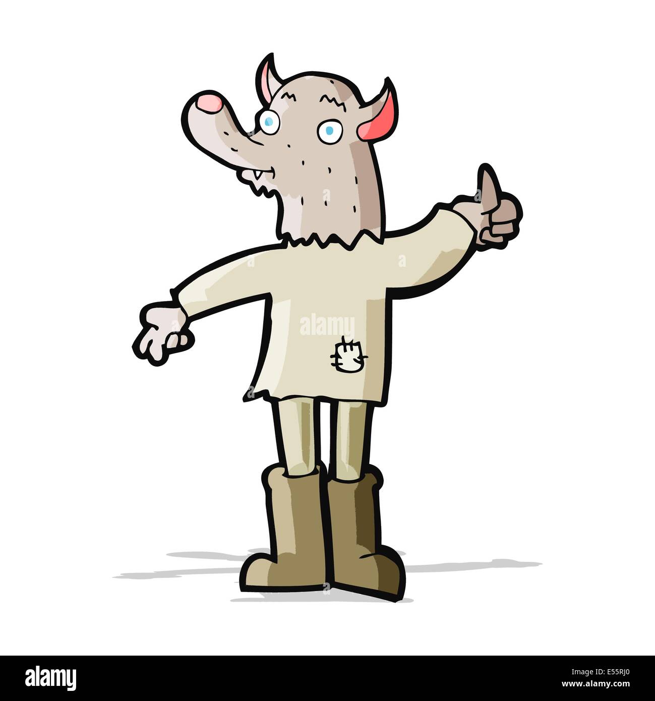 cartoon funny werewolf Stock Vector Image & Art - Alamy