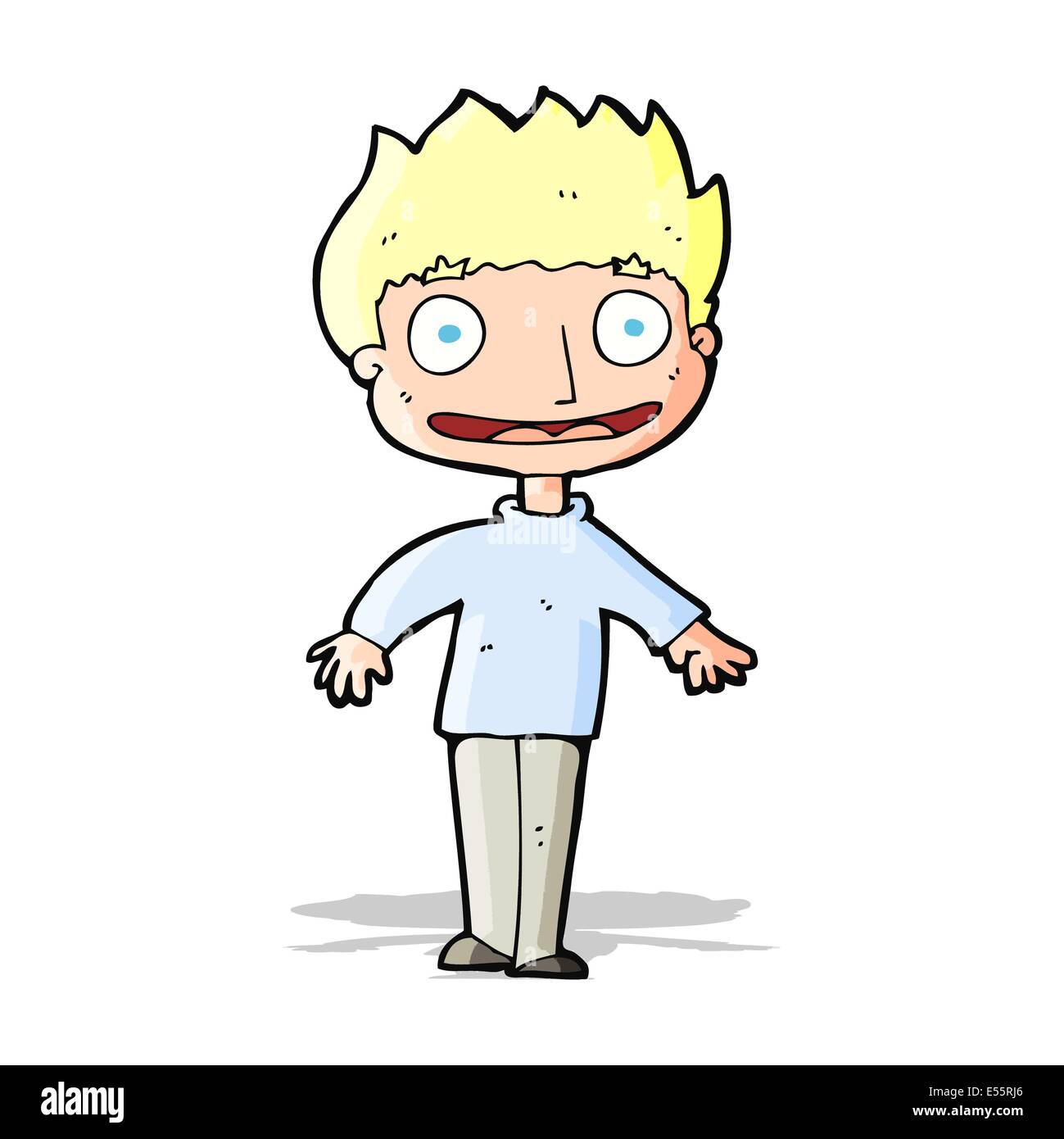 cartoon excited boy Stock Vector Image & Art - Alamy