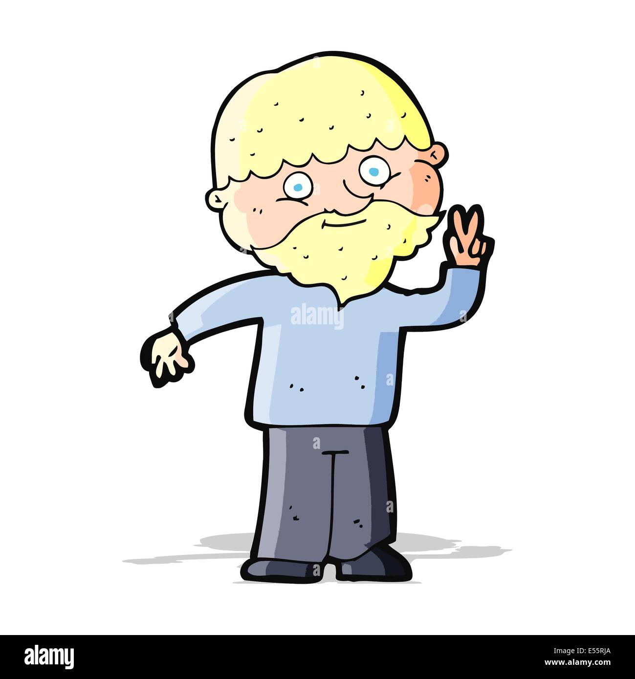 cartoon man giving peace sign Stock Vector Image & Art - Alamy