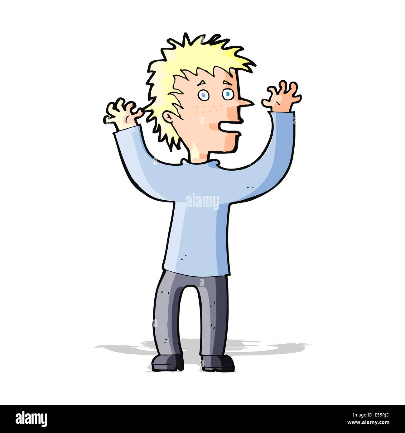 cartoon excited boy Stock Vector Image & Art - Alamy