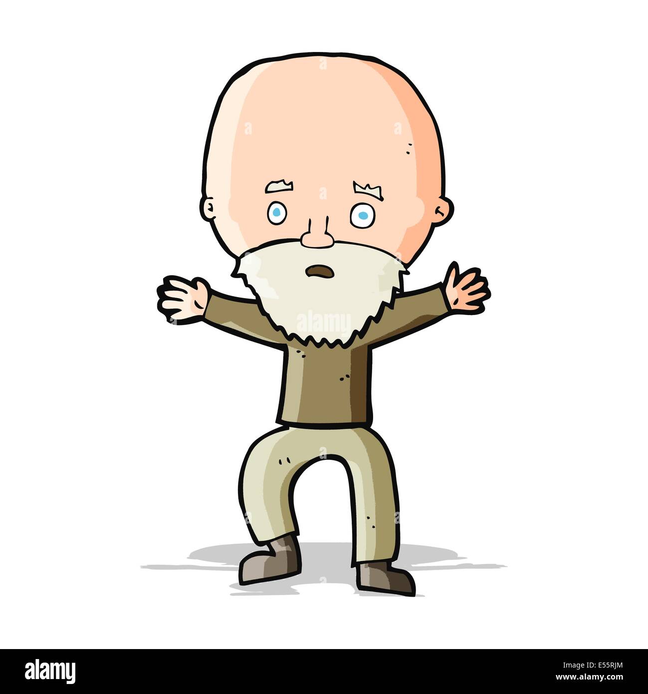cartoon panicking old man Stock Vector Image & Art - Alamy