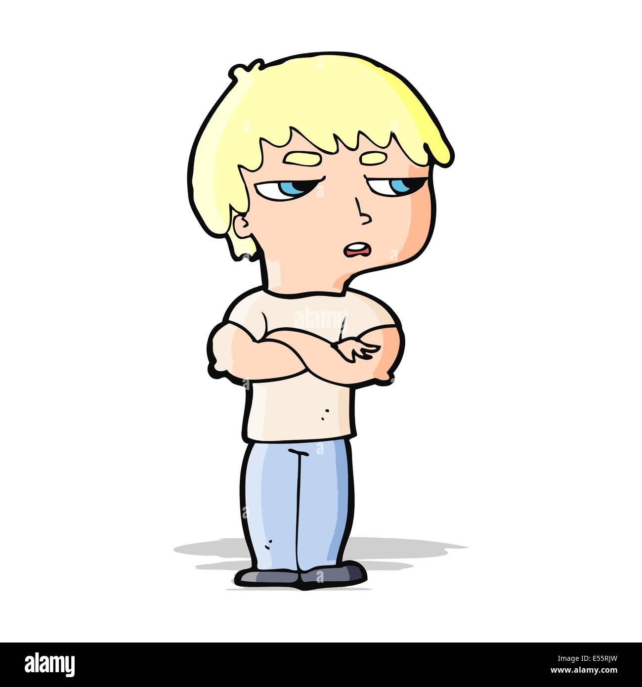 cartoon annoyed boy Stock Vector Image & Art - Alamy