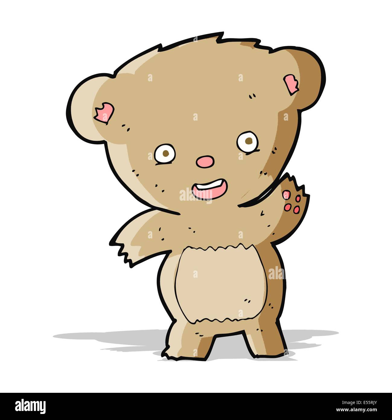 cartoon waving teddy bear Stock Vector Image & Art - Alamy
