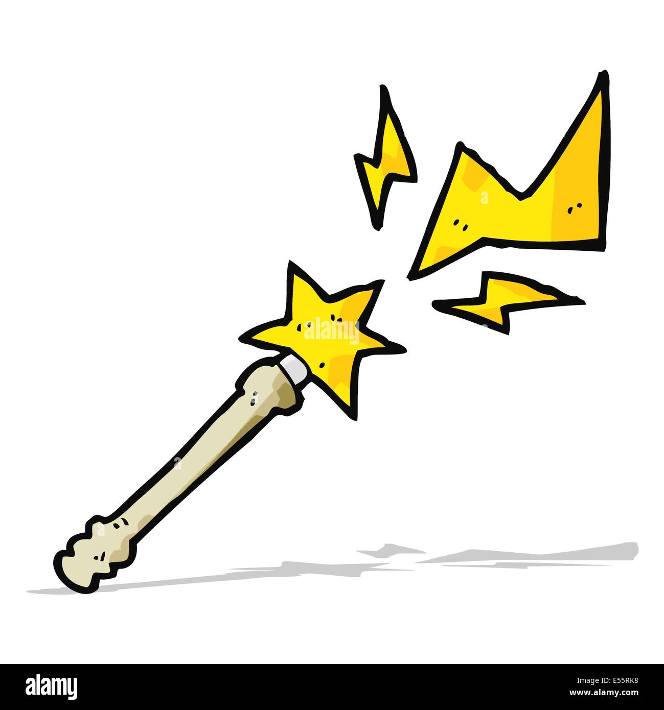 Cartoon magic wand casting spell Cut Out Stock Images & Pictures - Alamy