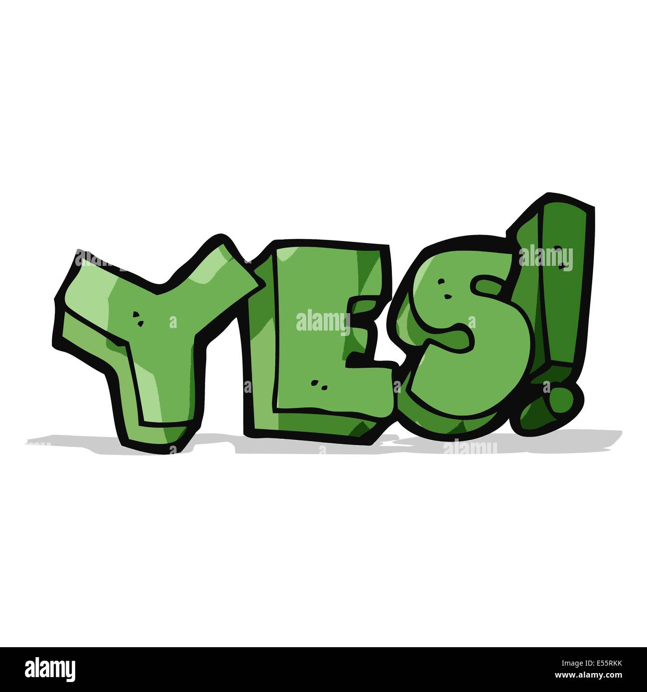 cartoon yes symbol Stock Vector Image & Art - Alamy