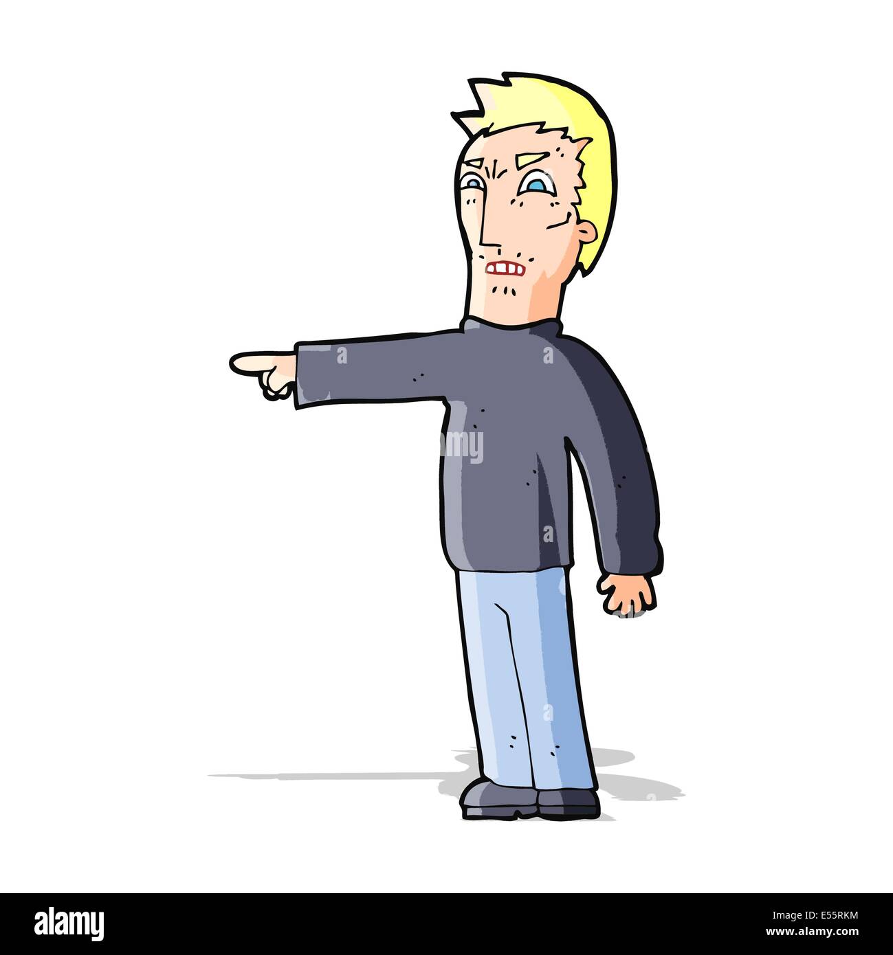 cartoon angry man pointing Stock Vector Image & Art - Alamy