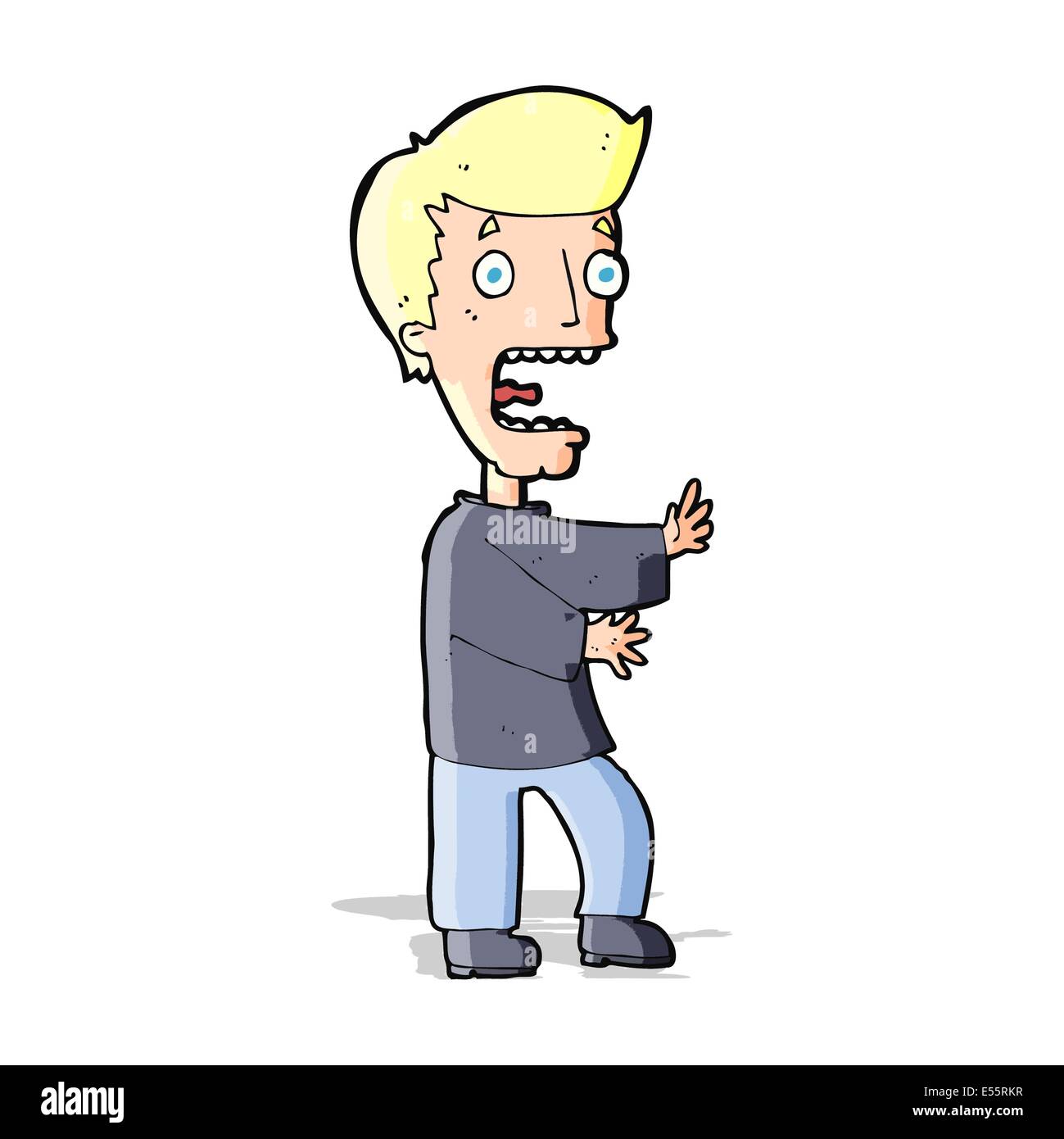 cartoon terrified man Stock Vector Image & Art - Alamy