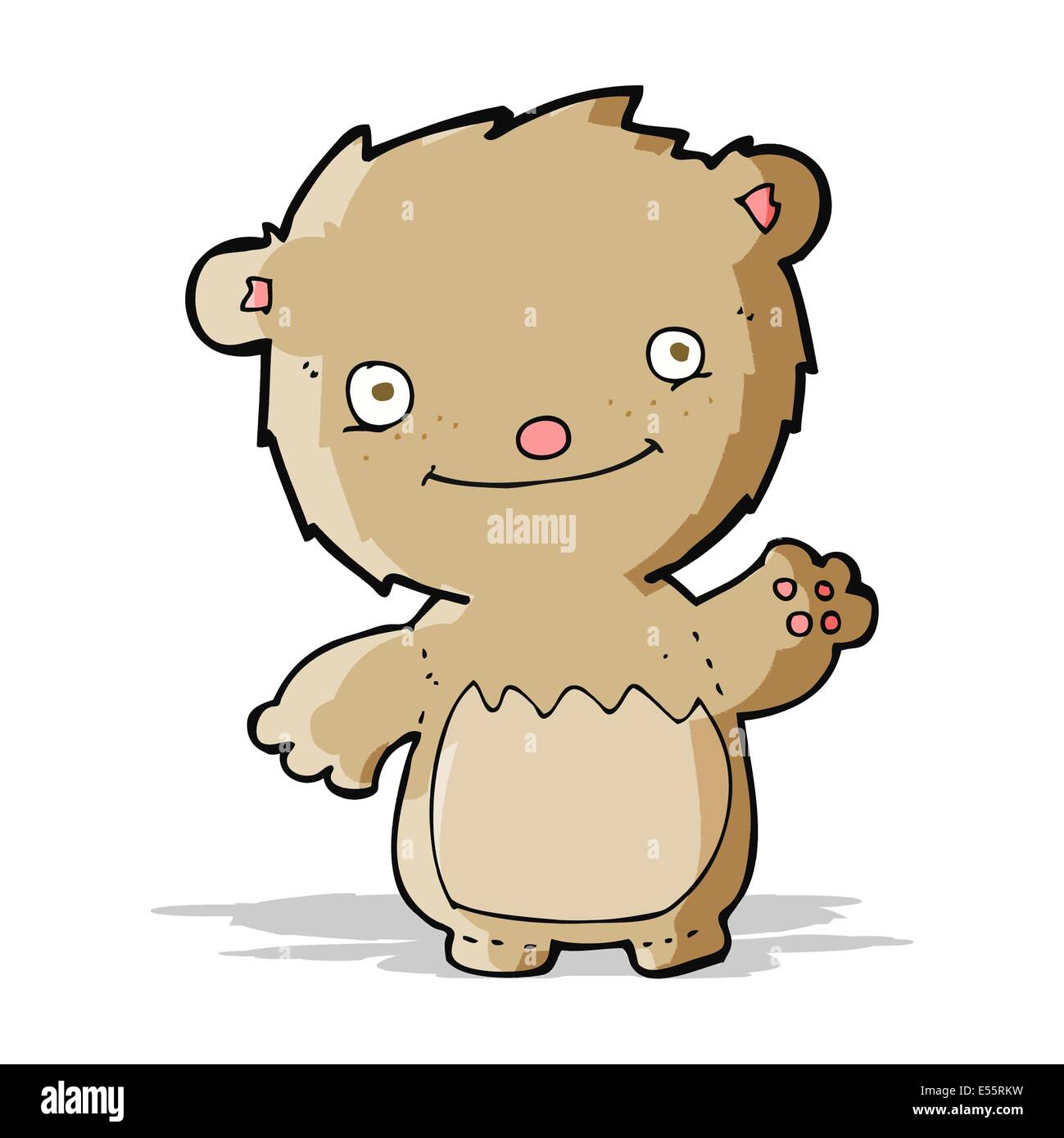 Cartoon waving teddy bear Cut Out Stock Images & Pictures - Alamy