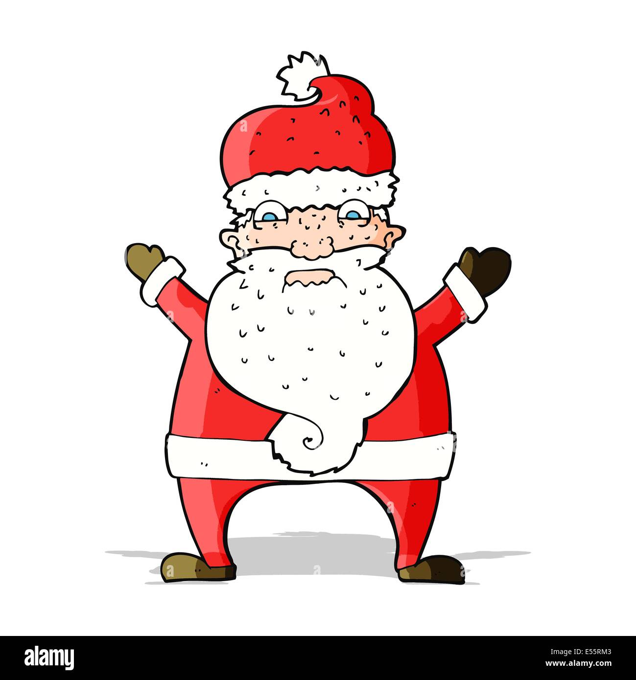 cartoon stressed out santa Stock Vector Image & Art - Alamy