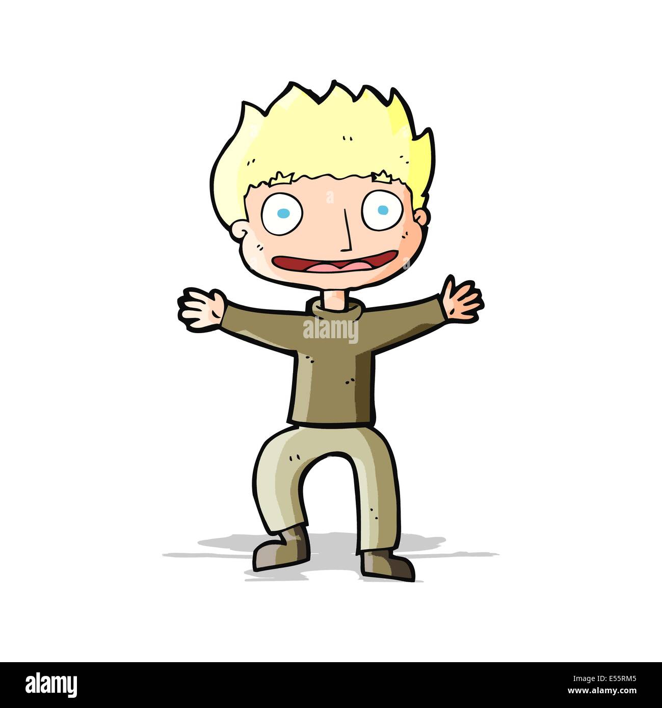 cartoon grinning boy Stock Vector Image & Art - Alamy