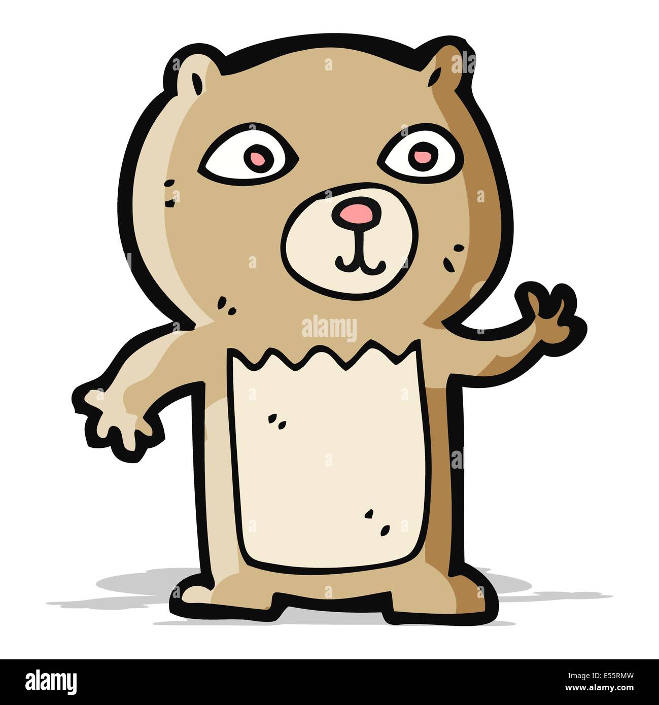 Cartoon teddy bear waving hand Cut Out Stock Images & Pictures - Alamy