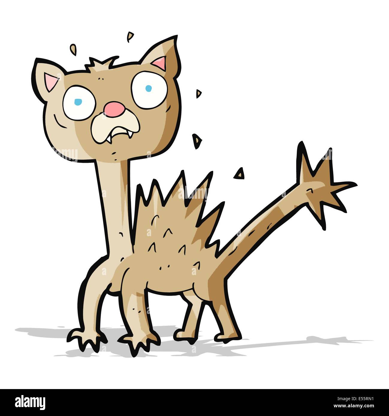 cartoon scared cat Stock Vector Image & Art - Alamy