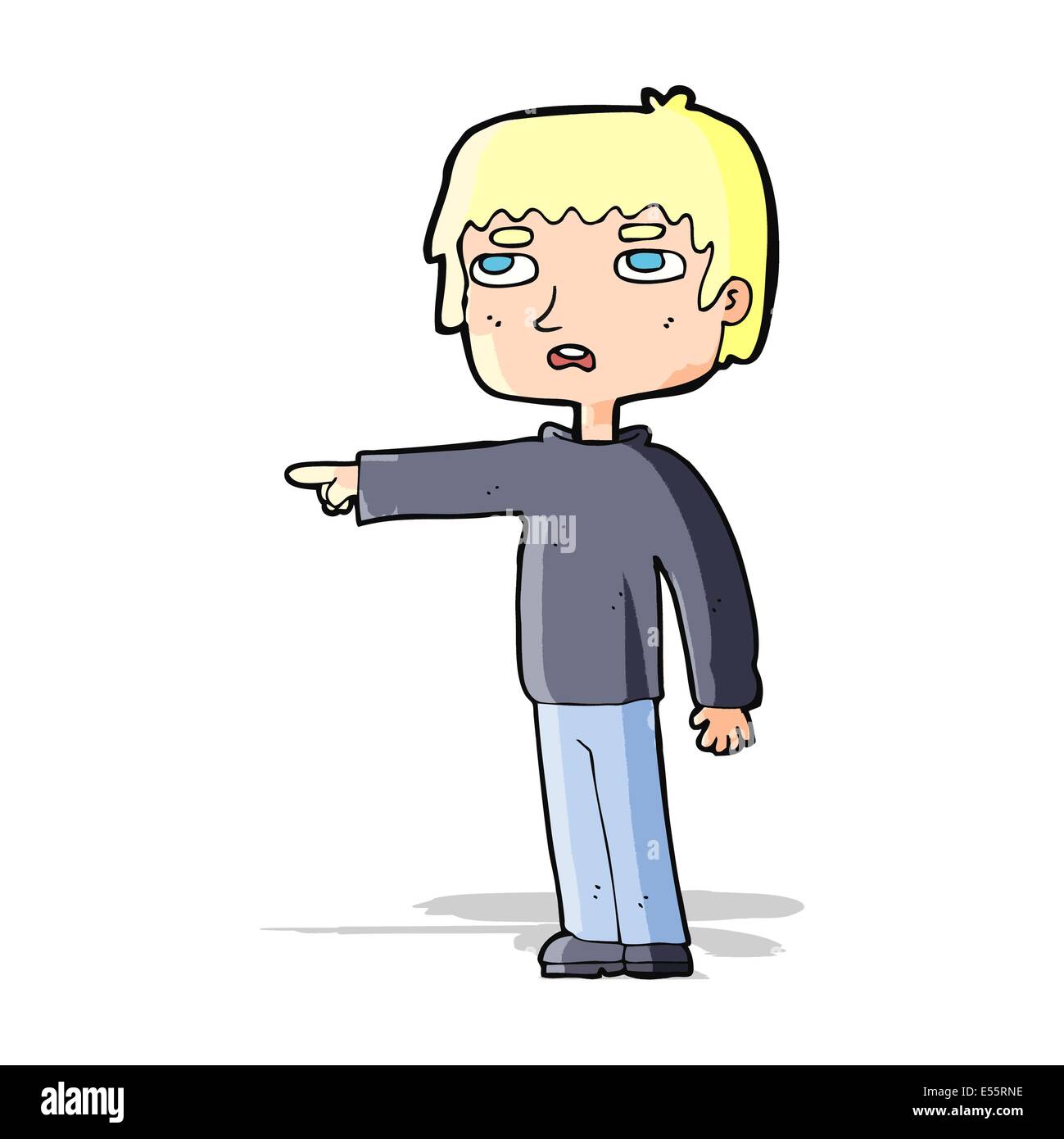 cartoon boy pointing Stock Vector Image & Art - Alamy