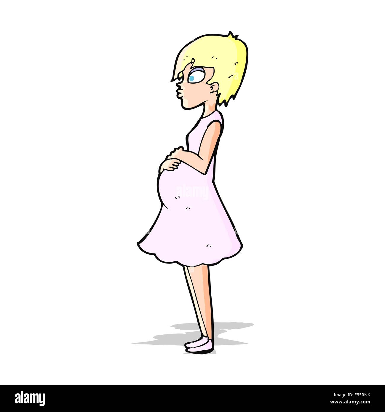 cartoon pregnant woman Stock Vector Image & Art - Alamy