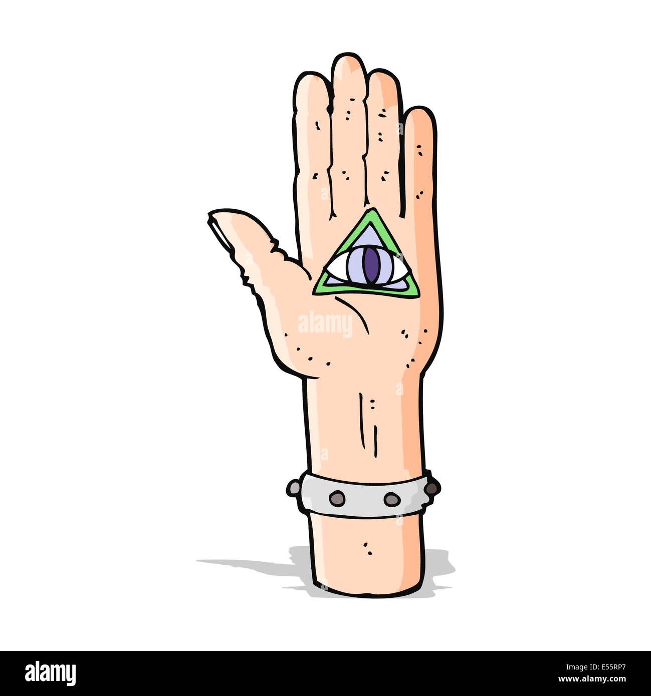 cartoon spooky hand symbol Stock Vector Image & Art - Alamy