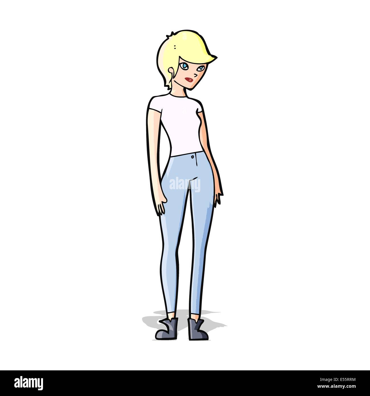 cartoon modern attractive woman Stock Vector Image & Art - Alamy