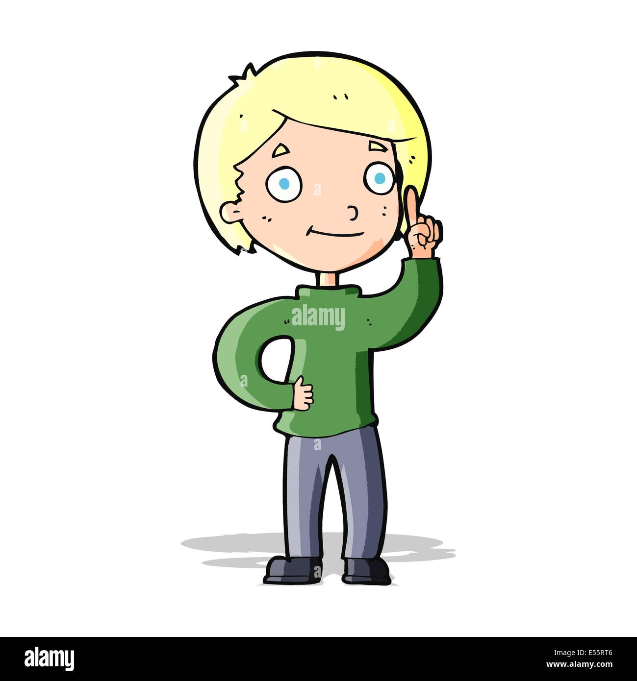 cartoon boy with idea Stock Vector Image & Art - Alamy