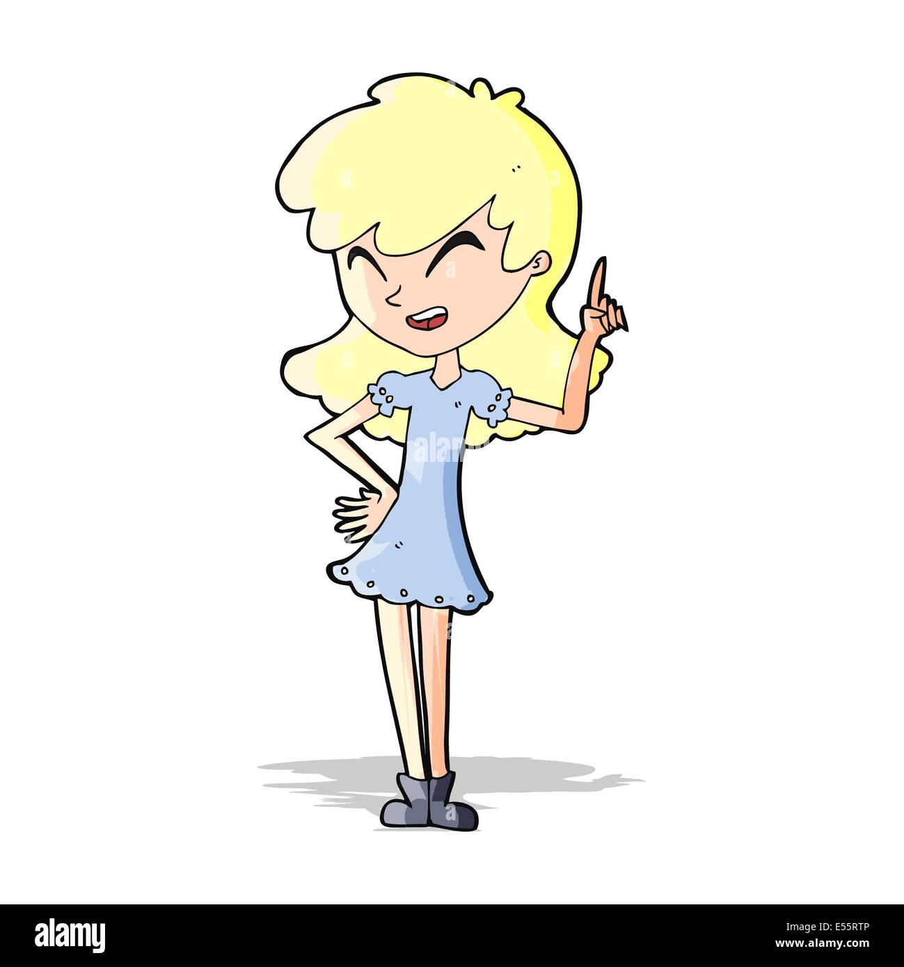 cartoon girl making point Stock Vector Image & Art - Alamy
