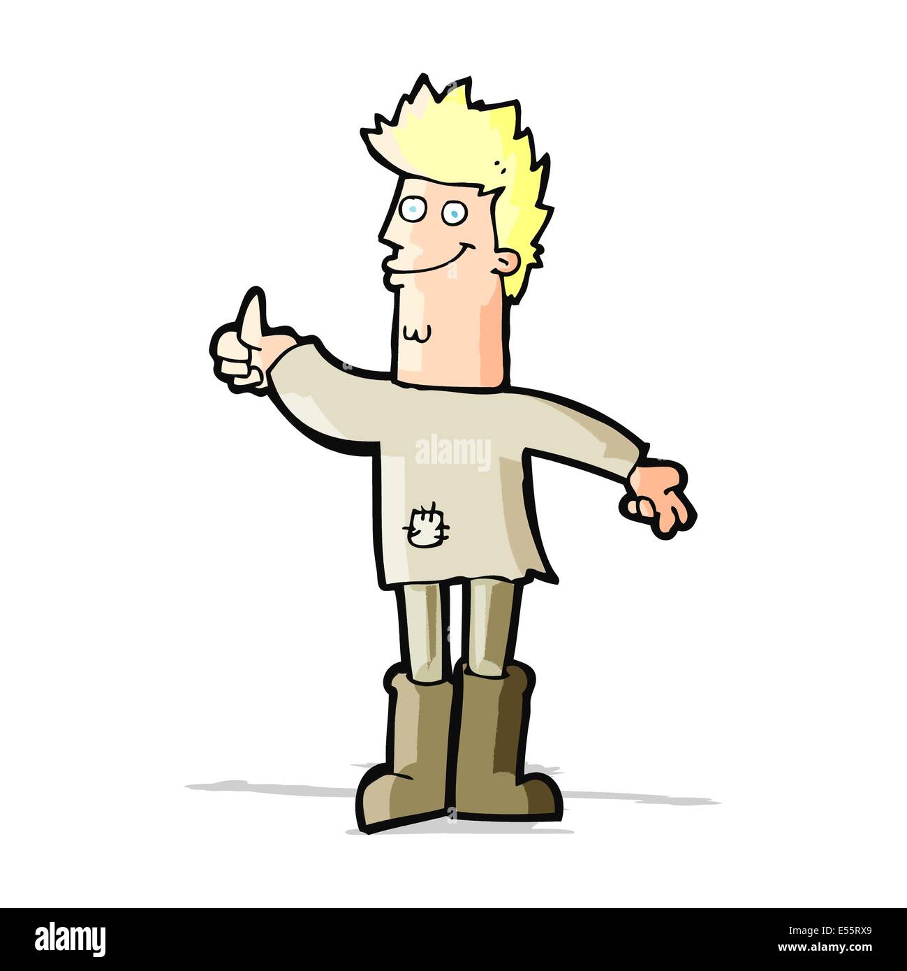 Cartoon boy positive attitude hi-res stock photography and images - Alamy