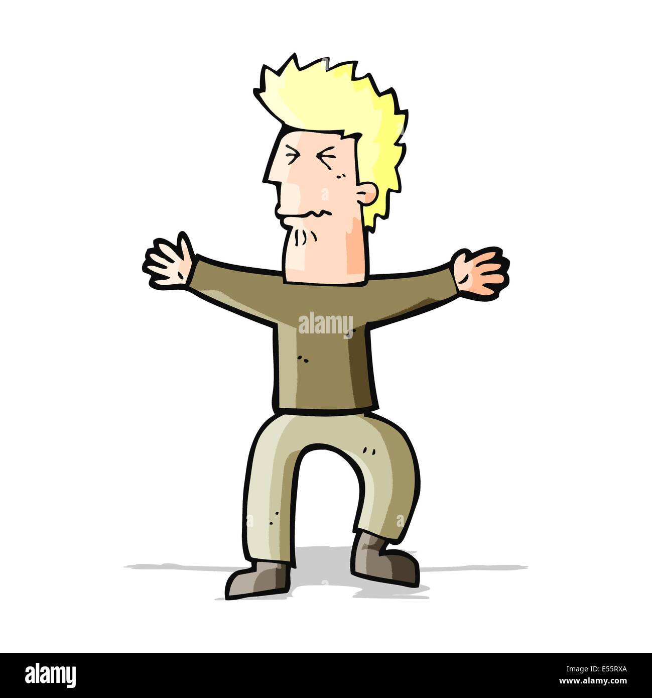 cartoon stressed out man Stock Vector Image & Art - Alamy