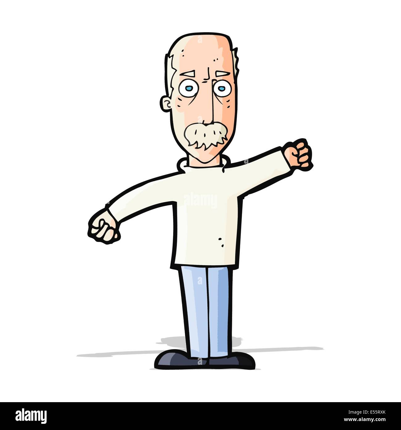 cartoon angry old man Stock Vector Image & Art - Alamy