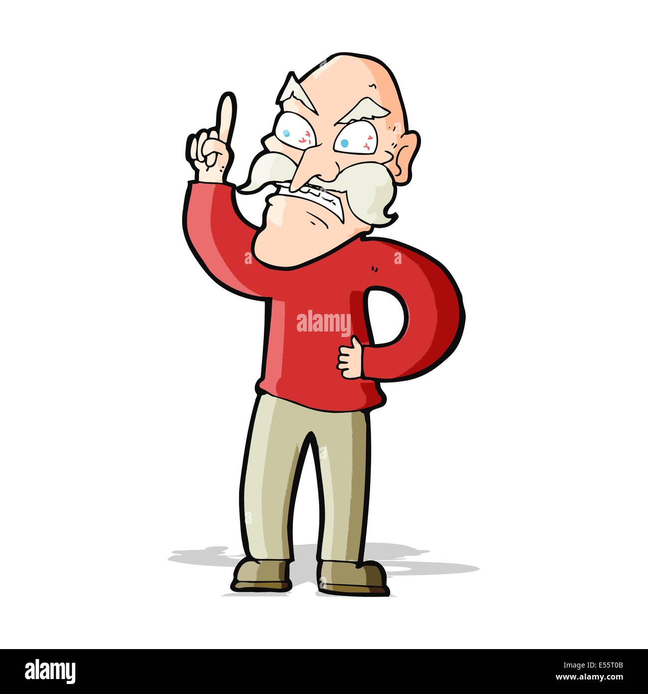 cartoon old man laying down rules Stock Vector Image & Art - Alamy