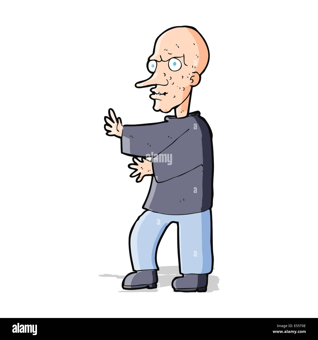 Cartoon mean looking man hi-res stock photography and images - Alamy