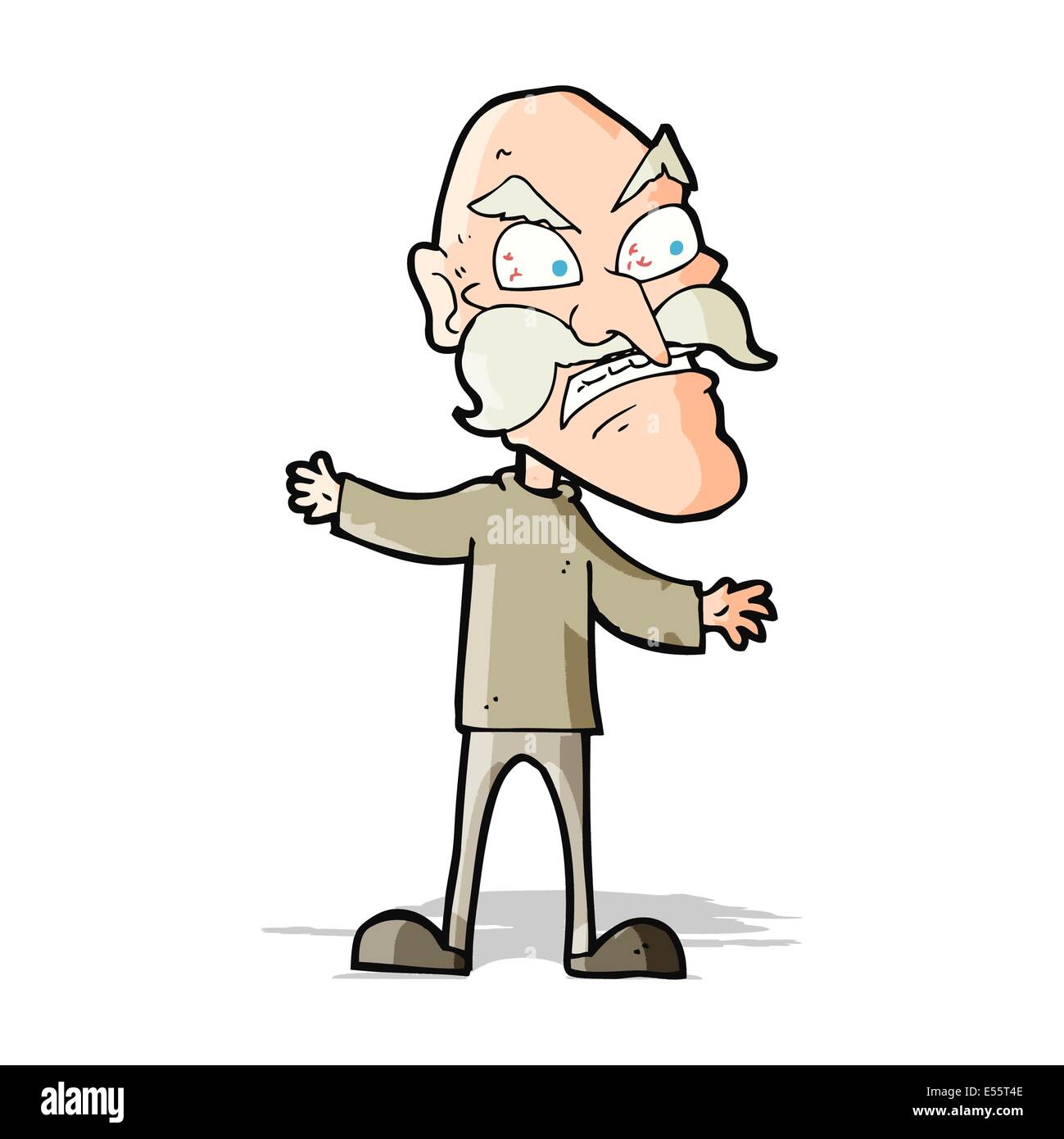 cartoon angry old man Stock Vector Image & Art - Alamy