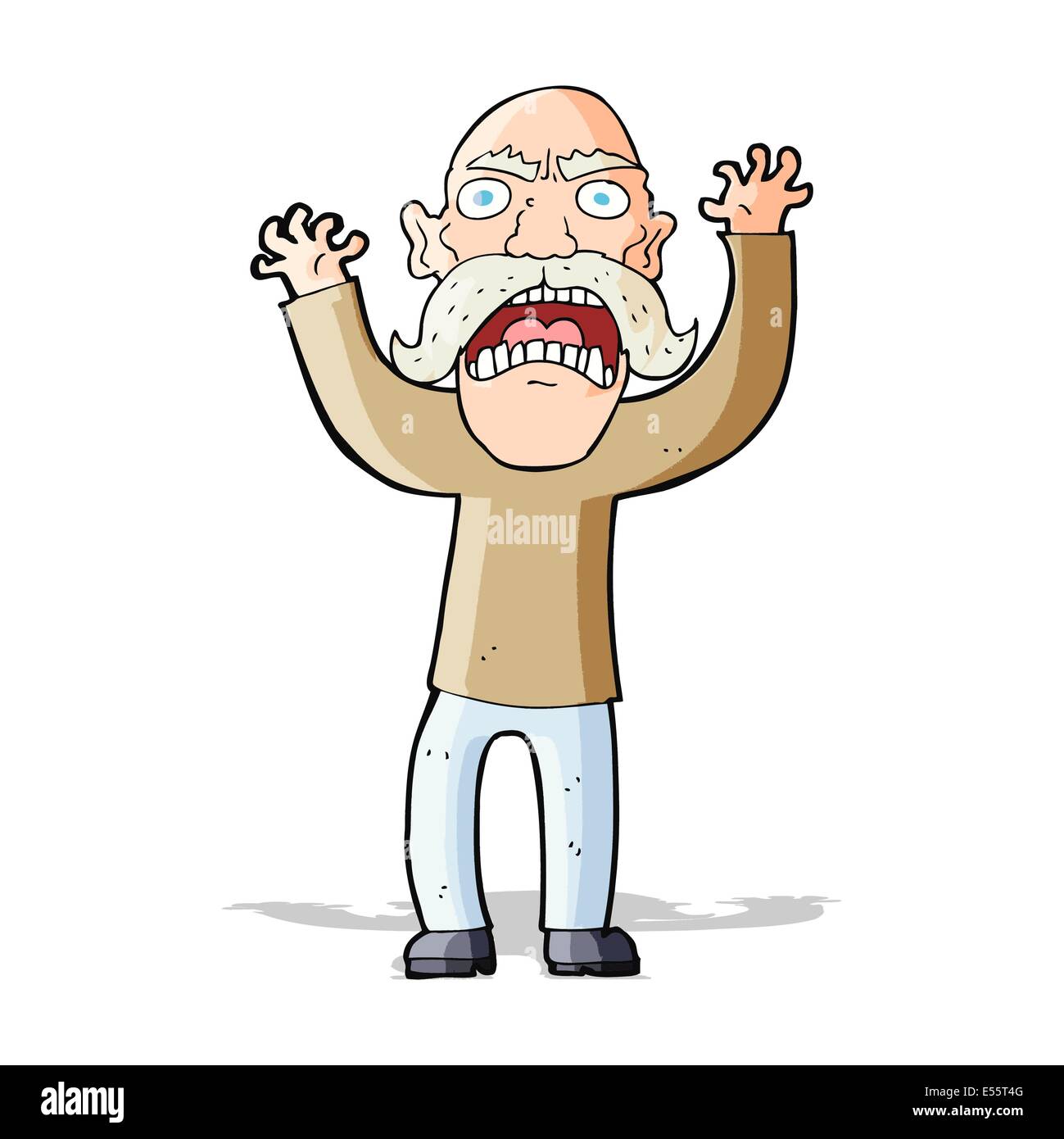 cartoon angry old man Stock Vector Image & Art - Alamy