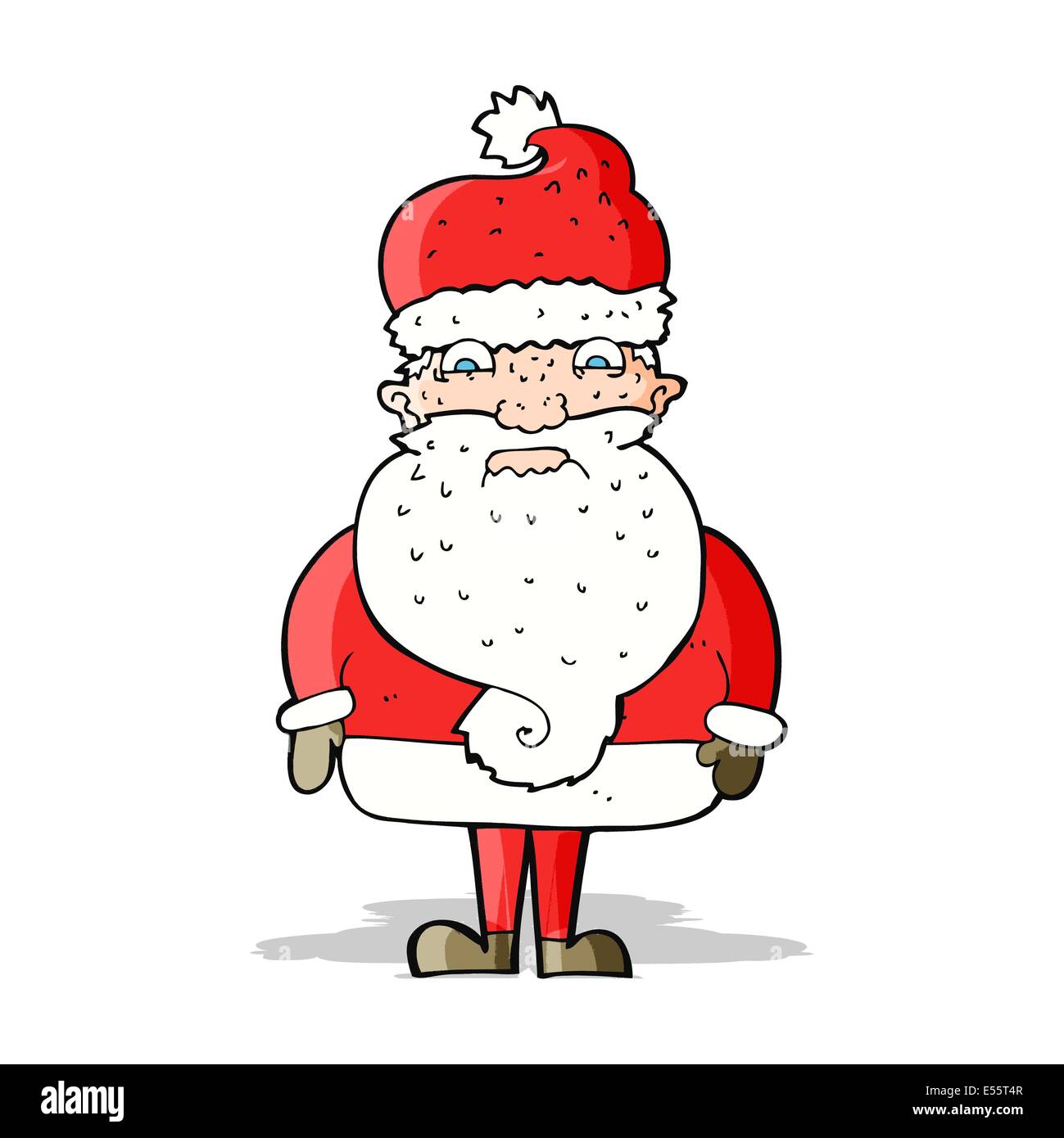 cartoon grumpy santa claus Stock Vector Image & Art - Alamy