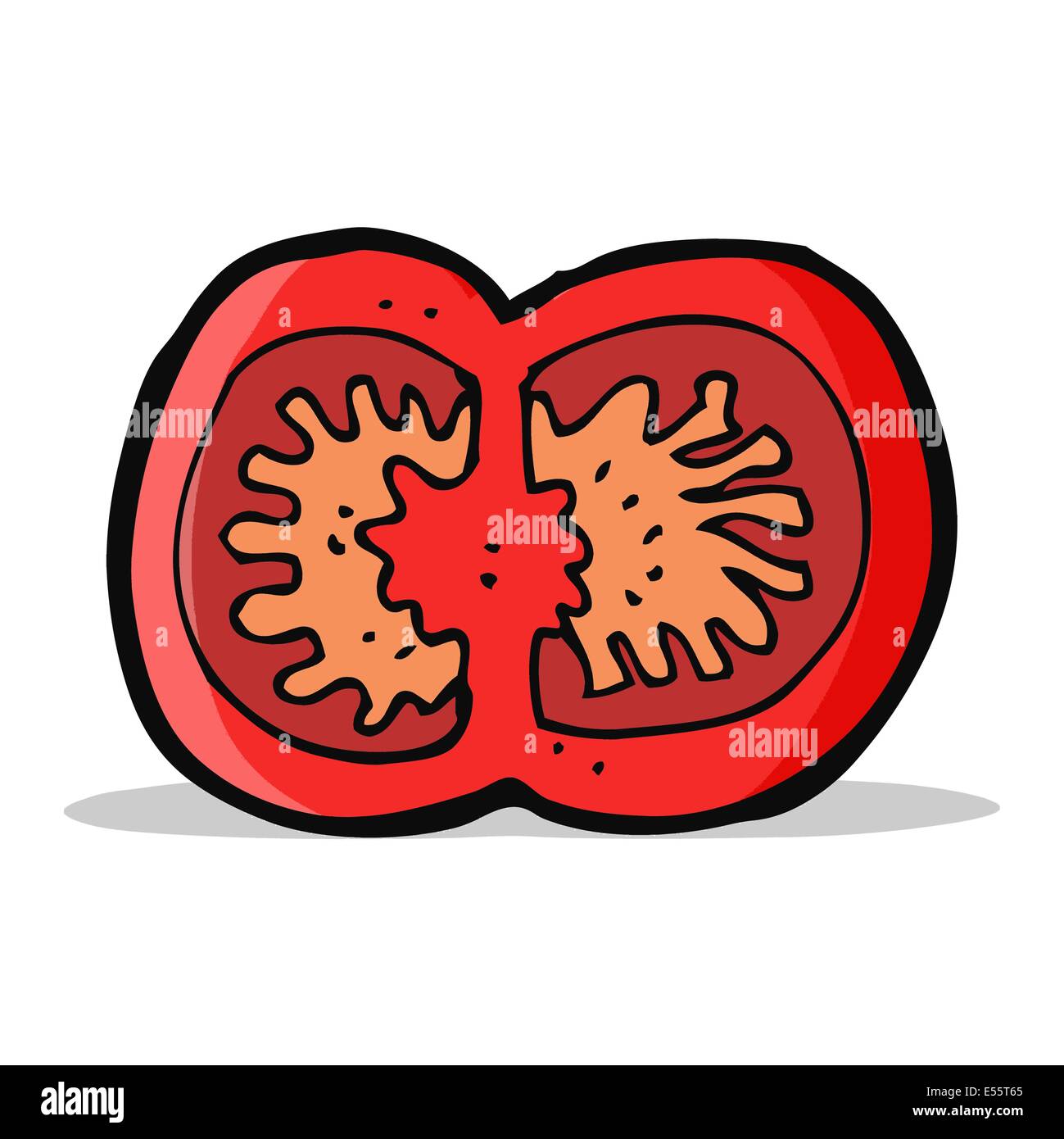 Cartoon sliced tomato Cut Out Stock Images & Pictures - Alamy
