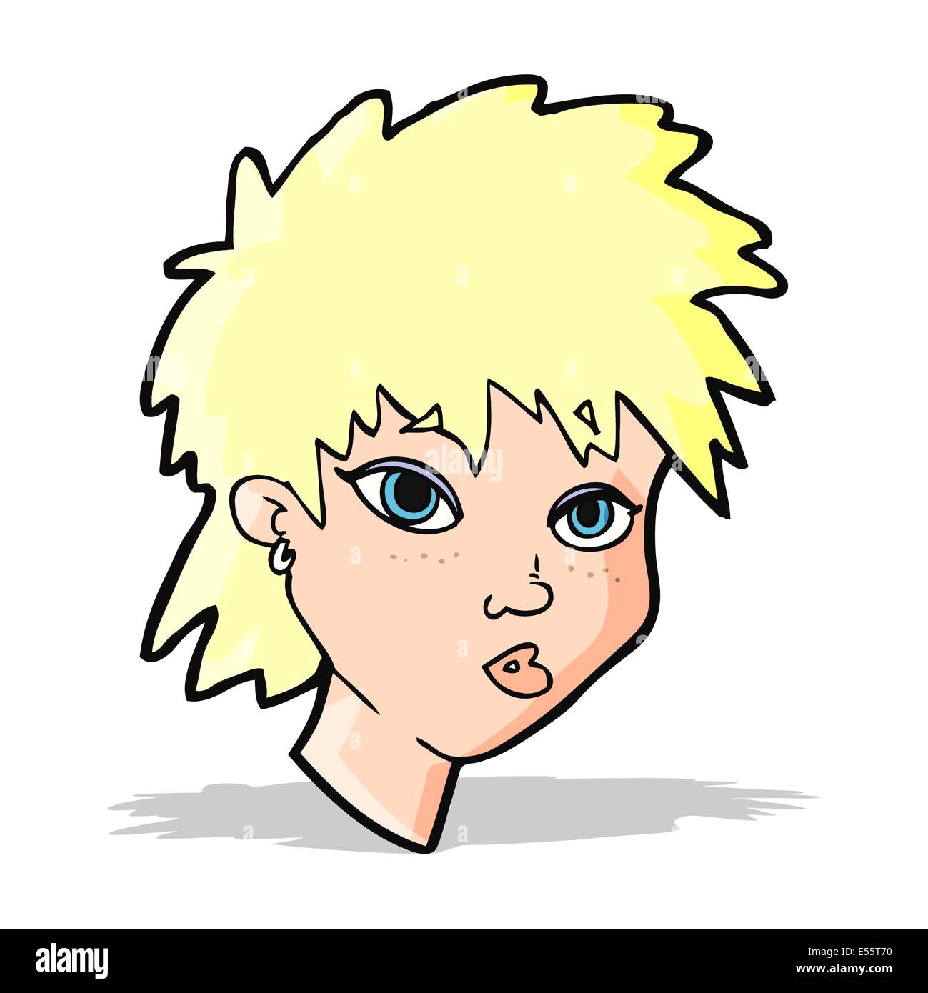 Cartoon Curious Girl Stock Vector Image And Art Alamy