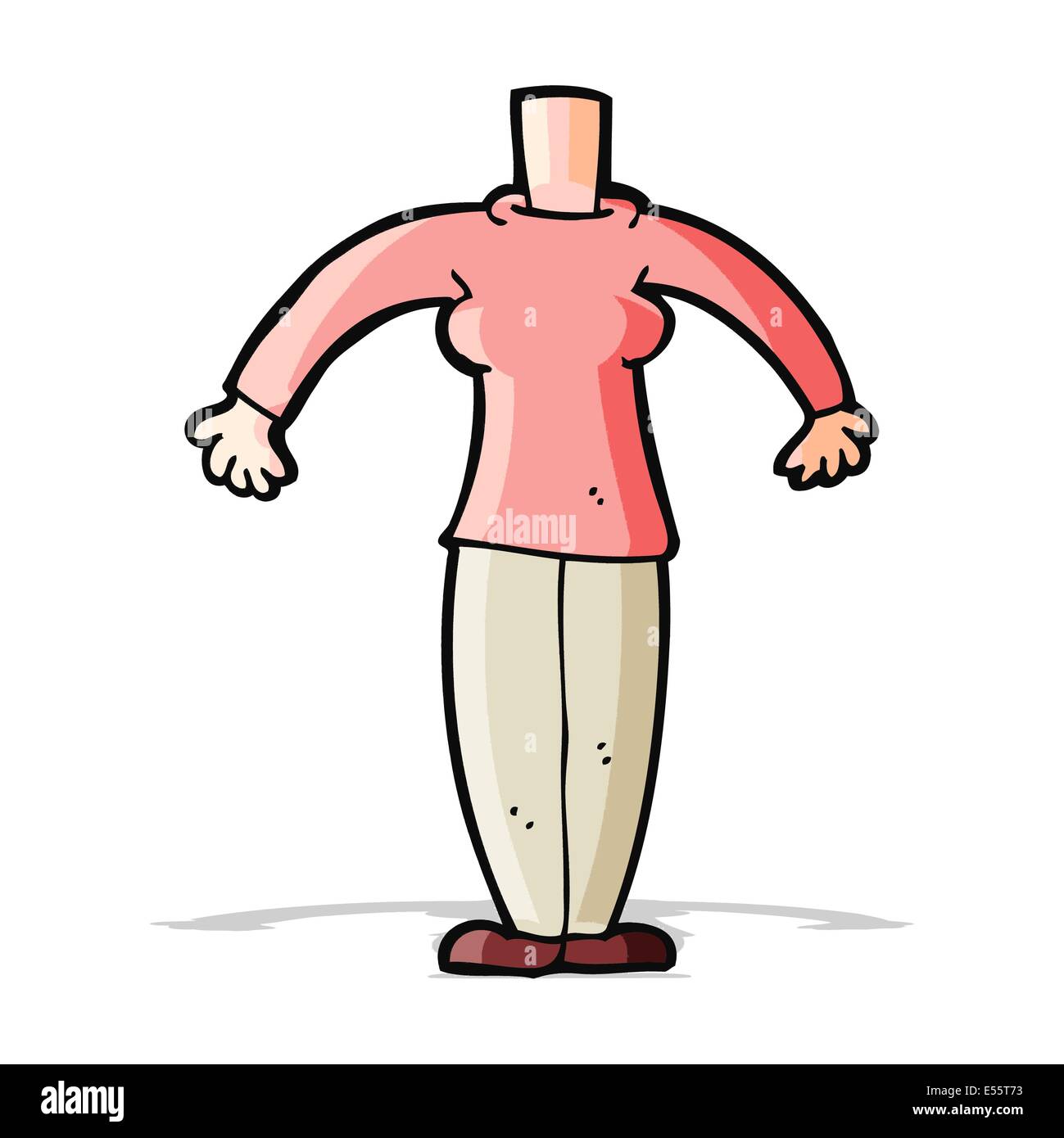 cartoon female body (add photos or mix and match cartoons Stock Vector ...