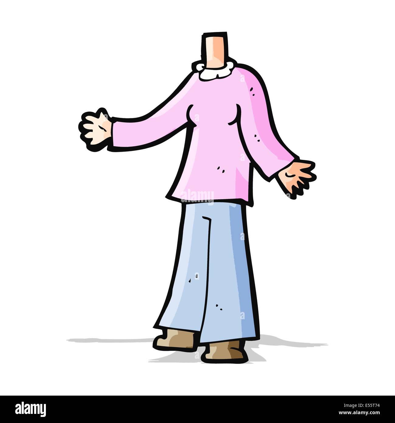 cartoon female body (add photos or mix and match cartoons Stock Vector ...